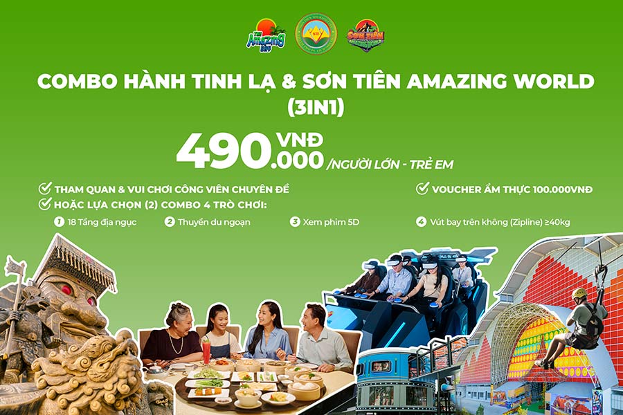 [COMBO 3 IN 1] Hành Tinh Lạ & Sơn Tiên Amazing World (Lựa chọn 2)
